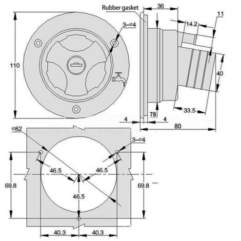 Lockable Filler Neck for Water Tanks Caravan Fresh Fill Hatch Inlet ...