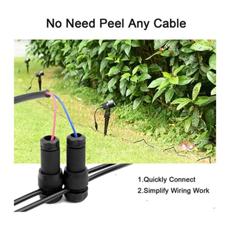 20 Pcs Low Voltage Wire Tap Connectors Waterproof 12-20 Gauge for Path ...