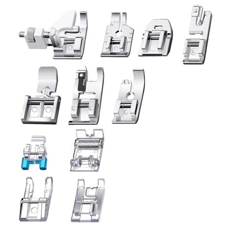 11Pcs Presser Foot Set, , Straight -Foot, Roller Foot, Snap on Sewing ...