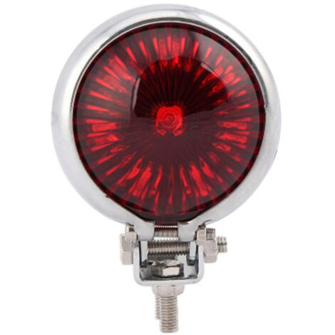 Motorcycle LED Rear Tail Light Brake Stop Lamp Moto for Chopper Cafe Chrome