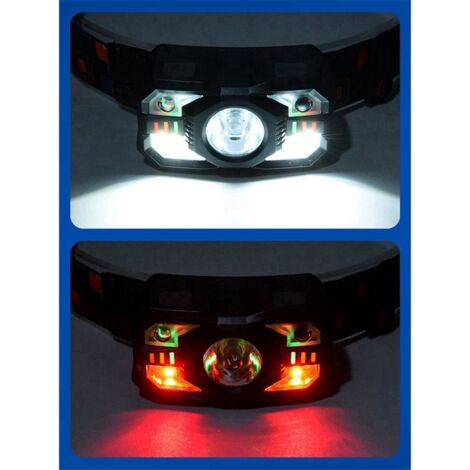 Strong Light Sensing Headlight Red and White Side Long Endurance Night ...