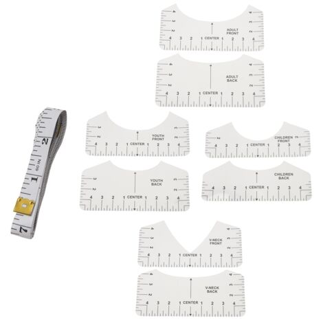 9 PCS T-Shirt Alignment Tool, Guide Ruler for Designing Clothing, PVC ...