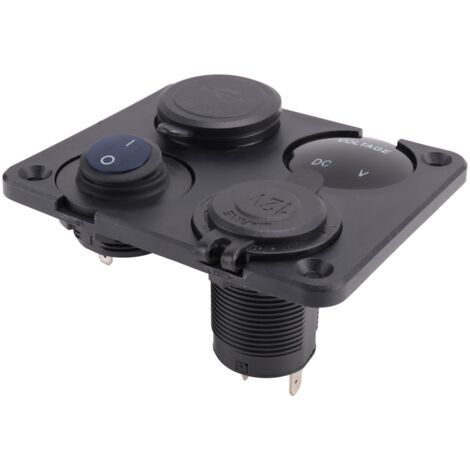 Marine Boat RV 12V Charger Socket Panel, 4 In 1 DC Power Outlet Panel ...