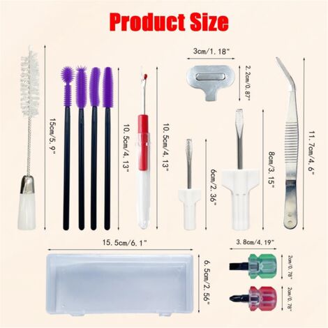 21 PCS Sewing Machine Cleaning Kit,Sewing Repair Tools Include Tweezers ...