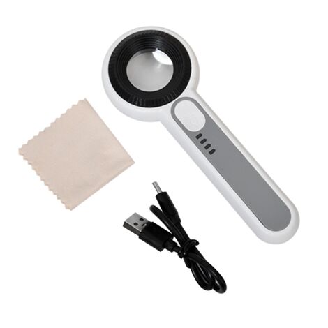 Portable Handheld 60X Illuminated Magnifier Magnifying Glass Lens with ...