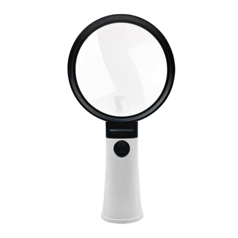 30X 10X Handheld Lighted Magnifying Glass with 12 LED LightIlluminated ...