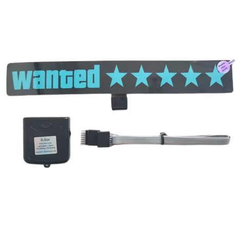 Windshield Electric Wanted Car LED Sign Light Up Window Stickers for ...