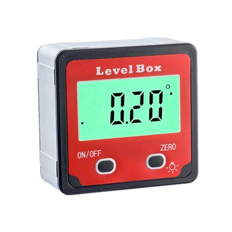 4x90 Degree 2 Button Digital Display Inclination Box Level Protractor ...