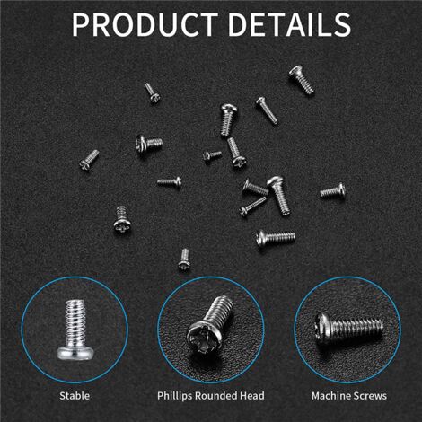 800 Pc Tiny Screws for Electronics, Small Mini Pan Machine Kit ...
