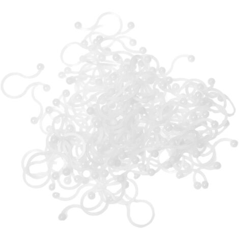 White Nylon Round Tips Twist Lock Cable Tie 100 Pcs
