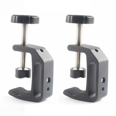 Universal C-Clamp for Desktop Mount Tables Desk Clamps Aluminum Support ...