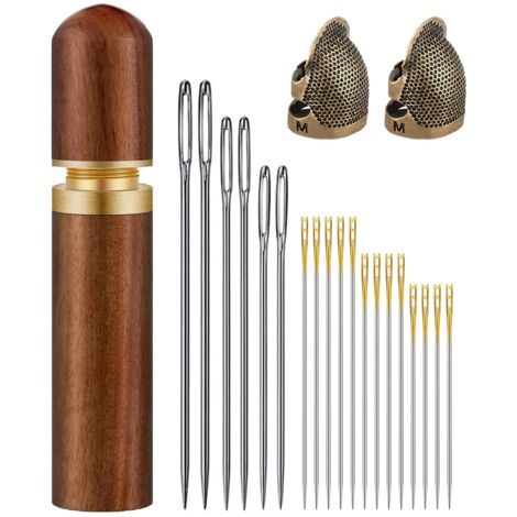 Wooden Needles Case for Storing Sewing and Embroidery Needles, Needle ...