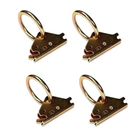 4 Packs Steel E-Track O-Ring Tie-Down Anchors for System Secure Cargo ...