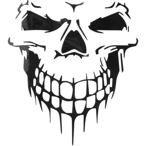 Car Sticker Tattoo Skull Skeleton Large Decorative (Black)