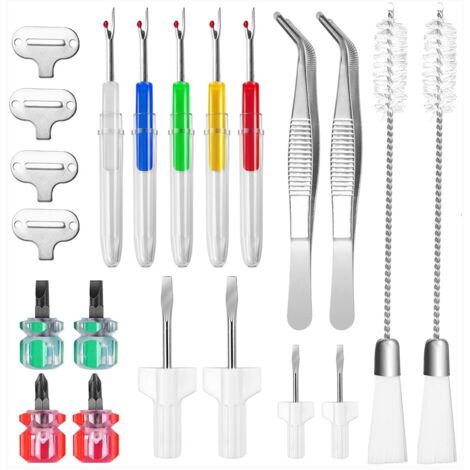 21Pcs Sewing Machine Cleaning Tool Kit Different Size Screwdrivers ...