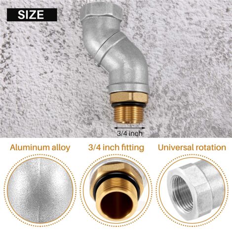 3/4 Inch Fuel Hose Swivel 360 Rotating Connector for Nozzle Multi Plane