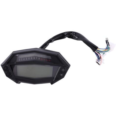 Motorcycle Gauge Adjustable Color LCD Speedometer Tachometer with ...