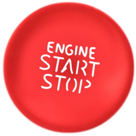 Car Engine Start-Stop Button Sticker One-Key Start Trim for 2021 2022 Red