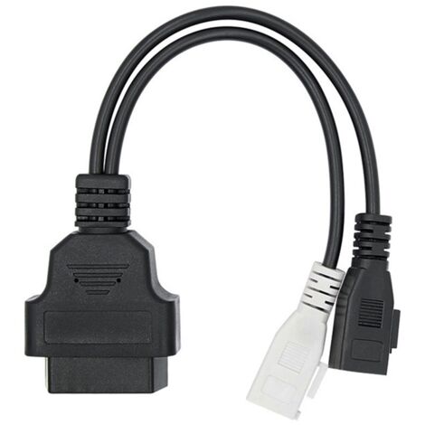 OBD II OBD2 Cable 2 x 2Pin to 16Pin Female Connector Diagnostic Adapter ...