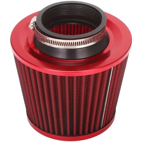 Universal Car Air Filter Vehicle Induction Kit High Power Mesh Cone Red