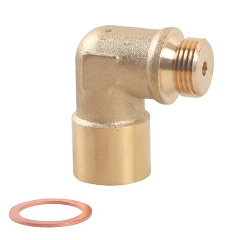 M18x1.5 90 Degree Oxygen Sensor Extender Brass Spacer O2 Adapter ...