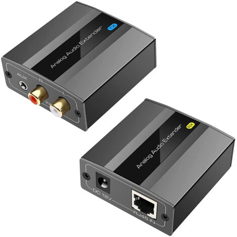 Analog Audio Extender 3.5mm Stereo Over Ethernet EU Plug