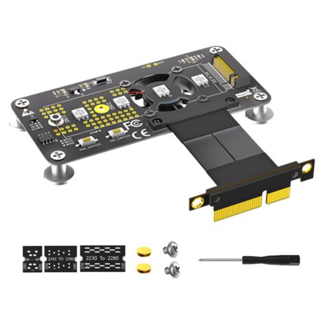Riser Card M.2 M-Key NVME SSD to PCIe x4 Extension Cable A