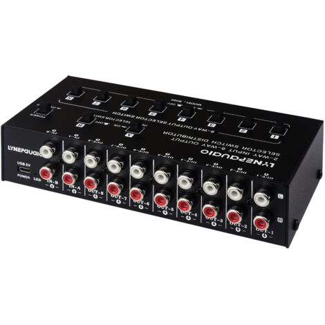 2 in 8 Out Audio Frequency Signal Selector Shift Device Interface