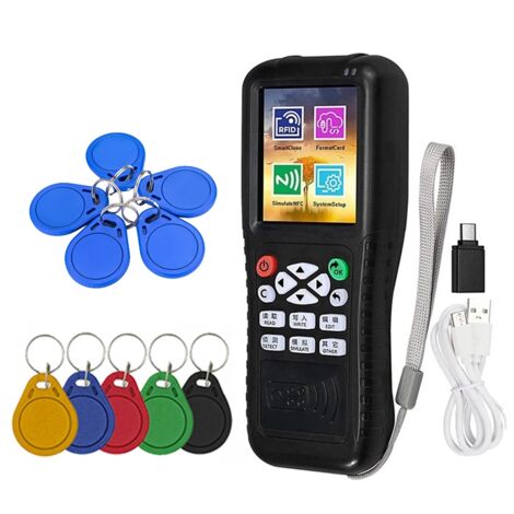 X100 RFID NFC Smart Card Reader Writer+5 x UID/CUID Keychain