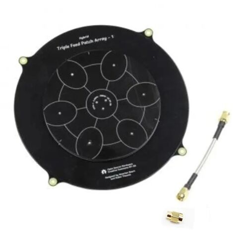 150mm Triple Feed Patch 5.8GHz 14DBi Pagoda Array FPV Antenna Black