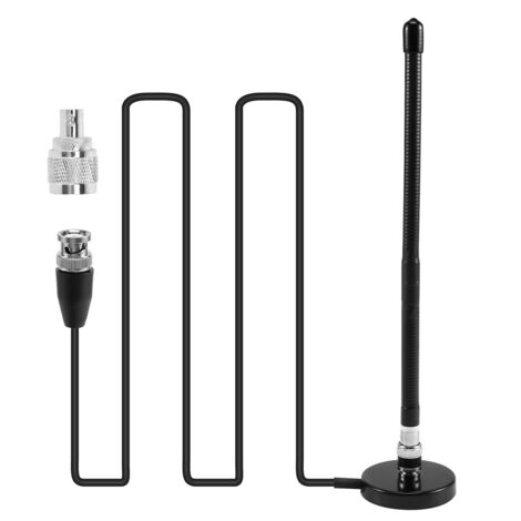 CB Aerial Antenna 27MHz Soft Whip Magnetic Base BNC PL259 Connector