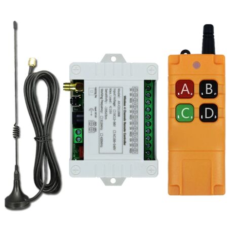DC12-36V 4CH RF Wireless Remote Control Switch Receiver