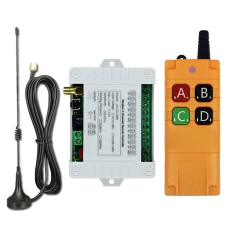 AC100-240V 4CH RF Wireless Remote Control Switch Receiver