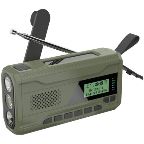 /FM Bluetooth Radio Emergency Built in 4500Mah Battery Portable Solar ...