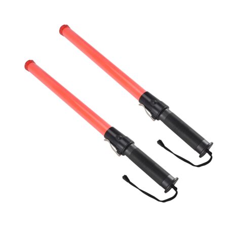 2Pack 21Inch Signal Traffic Safety Led Light Wands for Parking Guides