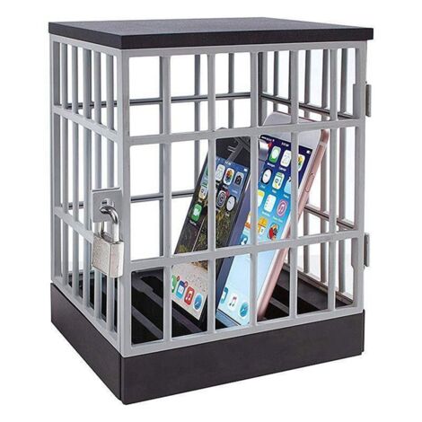 Metal Lock Box Cell Phone Jail Safe Cage