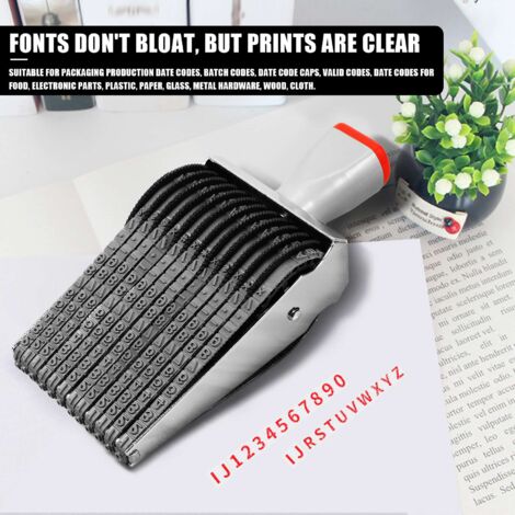 Multipurpose 12 Digit Alphabet Rolling Rubber Stamp English Letter ...