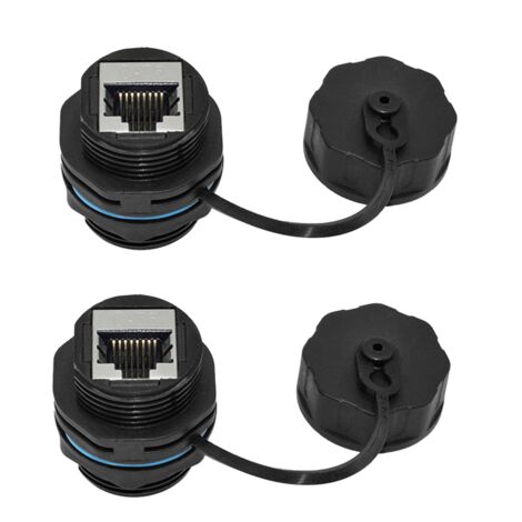 2PCS RJ45 Panel Mount Coupler, IP68 Shielded Industrial Ethernet LAN ...