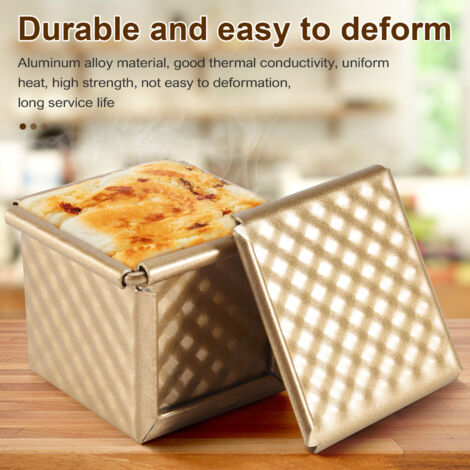 Square Loaf Pan with Lid Toast Mold Bread Pan Pullman Loaf Pan with ...