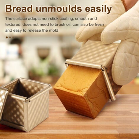 Square Loaf Pan with Lid Toast Mold Bread Pan Pullman Loaf Pan with ...