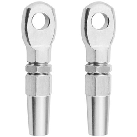 2Pcs Marine Grade 316 Stainless Steel Swageless Eye Terminal Wire Cable ...