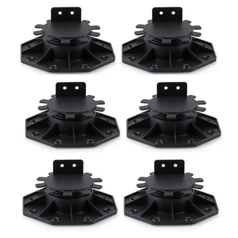 6 Pcs Joist Support Pedestals, Adjustable Decking & Flooring Pedestal ...