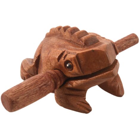 Carved Croaking Wood Percussion Musical Sound Frog Tone Block Toy