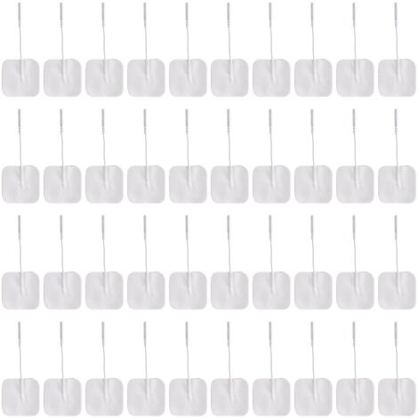 40pcs TENS Unit Pads, 2X2 Electrodes for EMS Muscle Stimulator ...