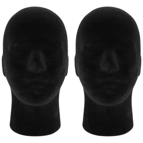 Polystyrene Black Foam Men Model Mannequin Head Dummy Stand Shop ...