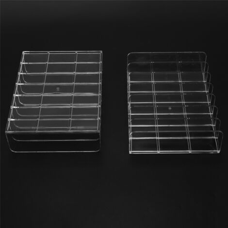 4 Pcs Clear Acrylic CD Holder with Tackable DVD Display Rack Storage ...