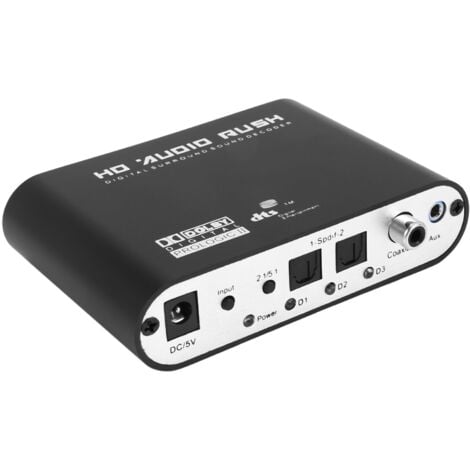 5.1 CH Audio Decoder SPDIF Coaxial To DTS AC3 Digital Amplifier Analog ...