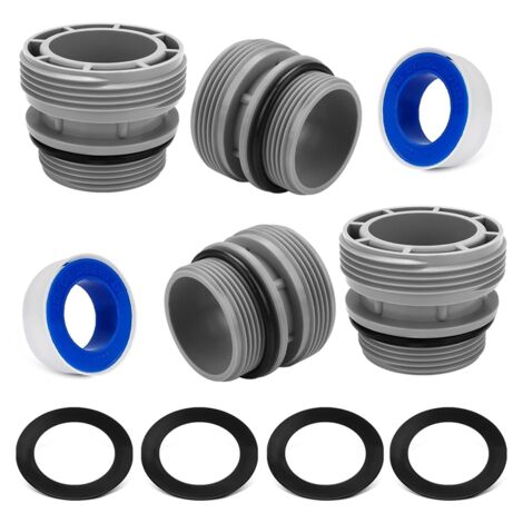 4 Pack Pool Hose Conversion Adapters Kit for & Pools, 4560 40mm to 1 1/ ...