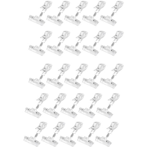 25 Pack Plastic Merchandise Sign Clip Rotatable Clip-on Holder Display ...