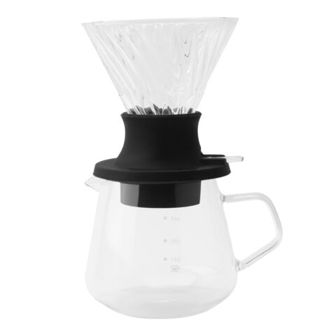 600ML Immersion Dripper Switch Glass for Pour over Coffee Maker V Shape ...